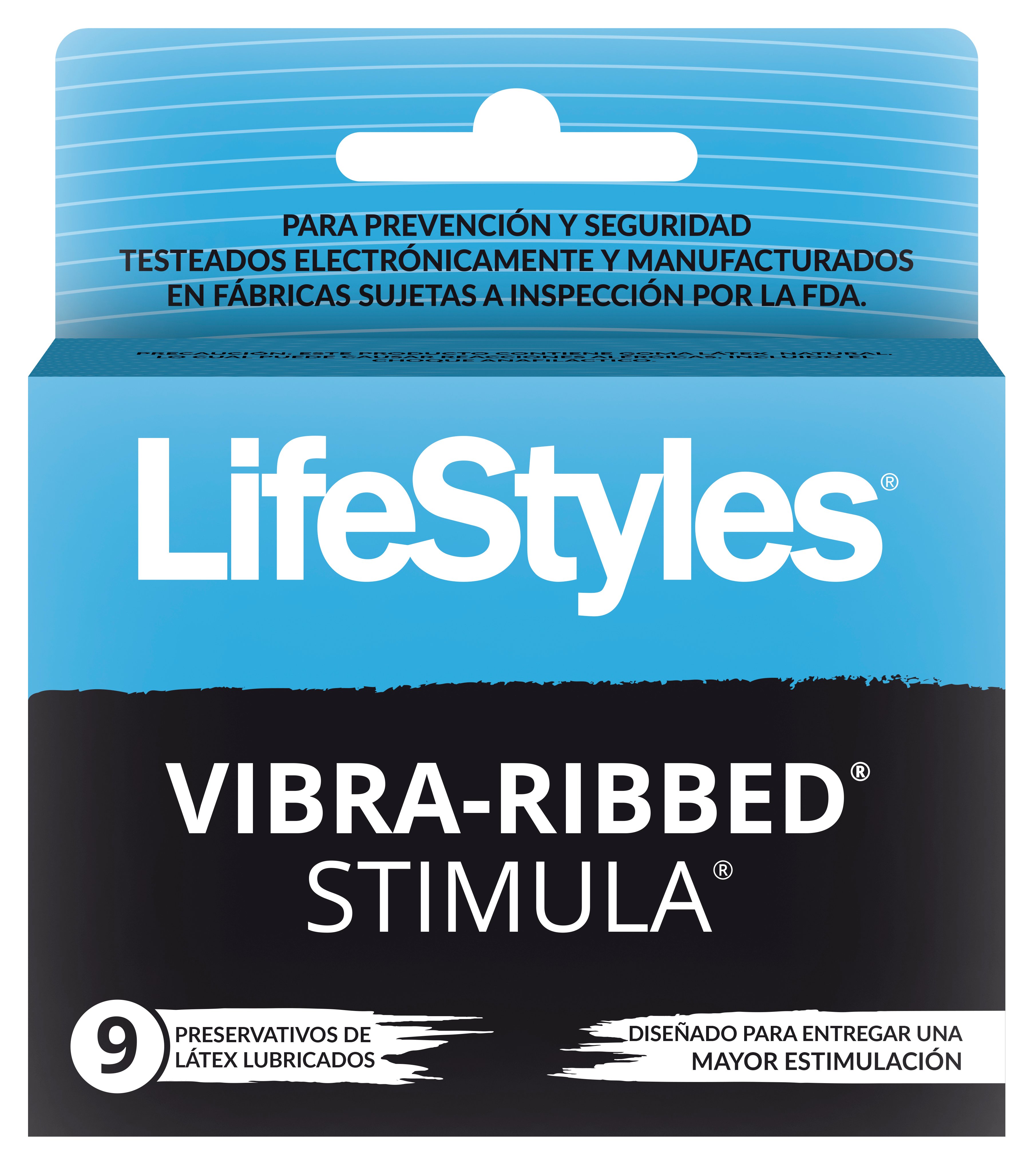 Lifestyles Vibra Ribbed Stimula 9 Unidades