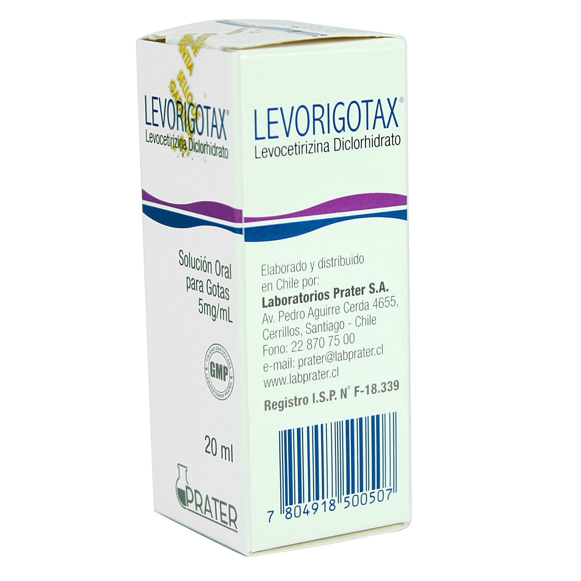 Levorigotax Levocetirizina 5 mg/ml Solución Oral 20 mL | Farmacias Cruz ...