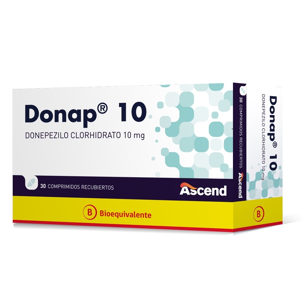 Donap Donepezilo 10 mg 30 Comprimidos Recubiertos - FarmaCompara