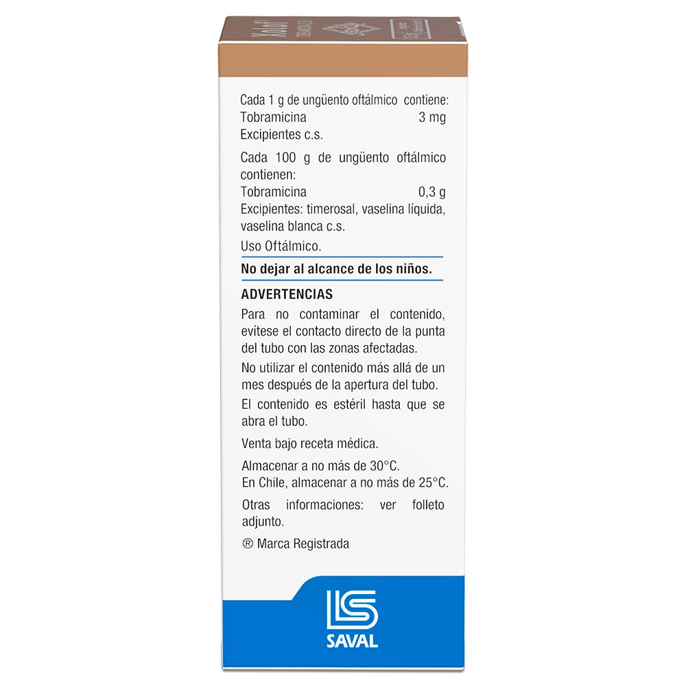 Xolof Tobramicina 0,3% Unguento Oftalmico 3,5 gr | Cruz Verde