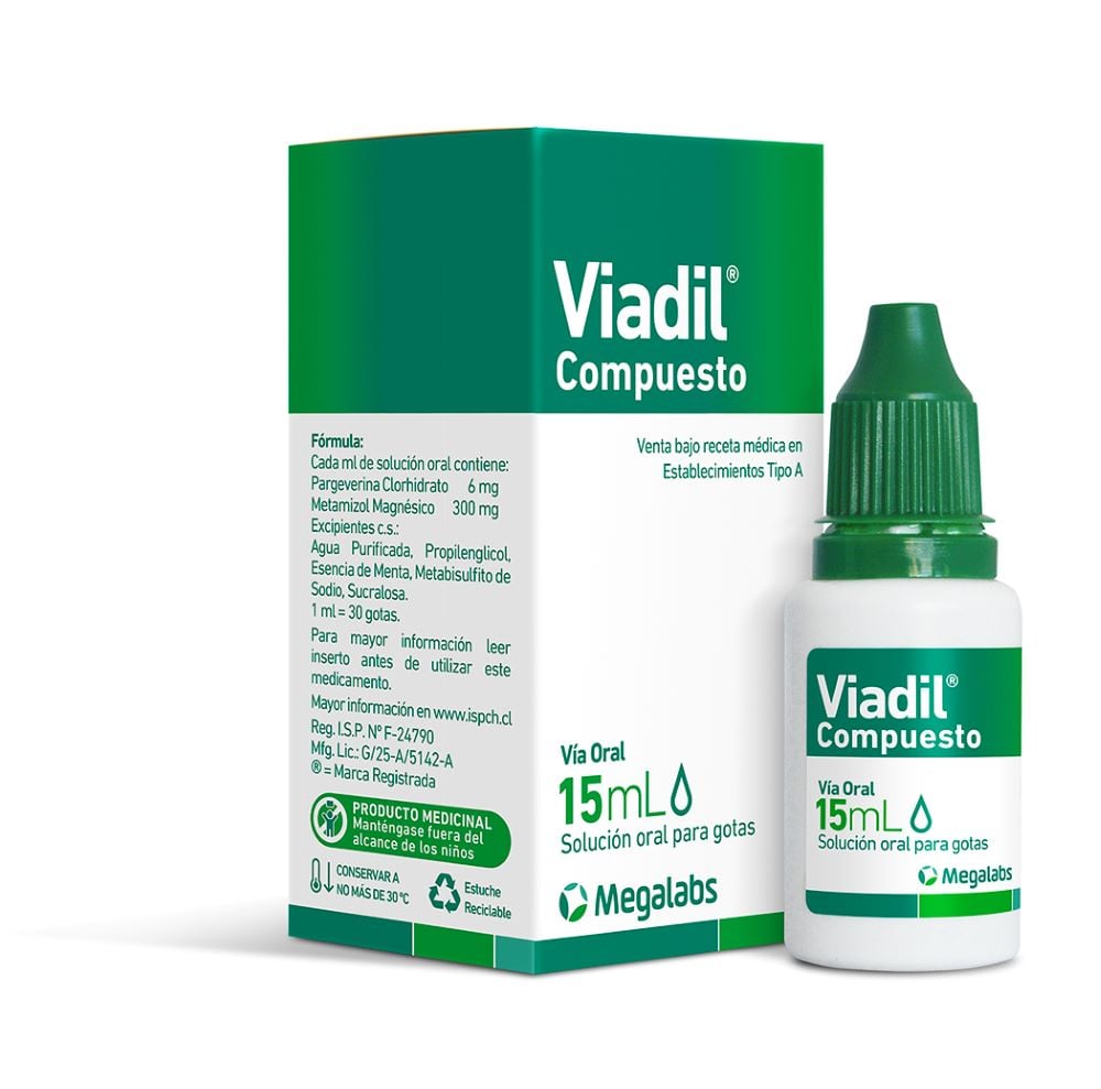 Viadil Compuesto Pargeverina 0,6 g /100 mL Gotas 15 mL - FarmaCompara