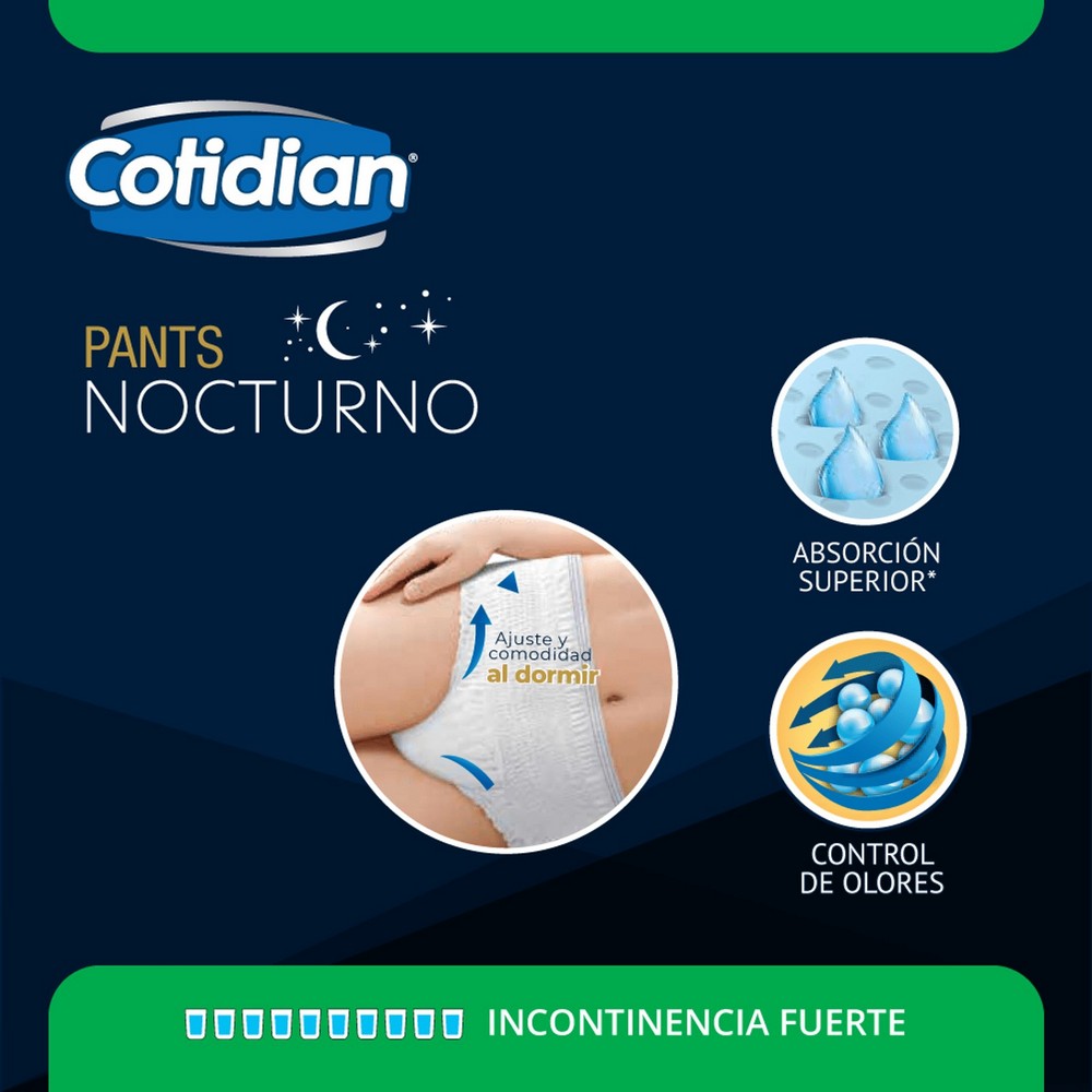 Ropa Interior desechable Nocturna talla G/XG 8 unidades | Cruz Verde