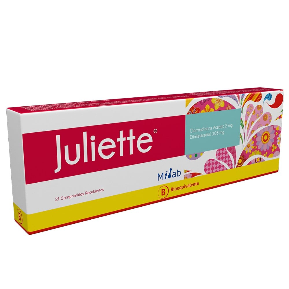 Juliette Clormadinona 2 mg Etinilestradiol 0,03 mg 21 Comprimidos ...