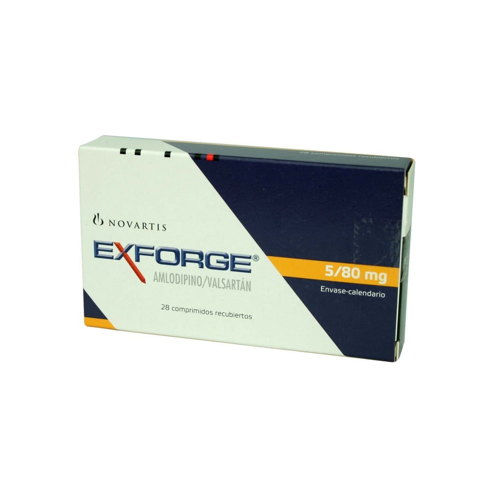 Exforge5/80 AmLodipino 5 mg 28 Comprimidos | Cruz Verde