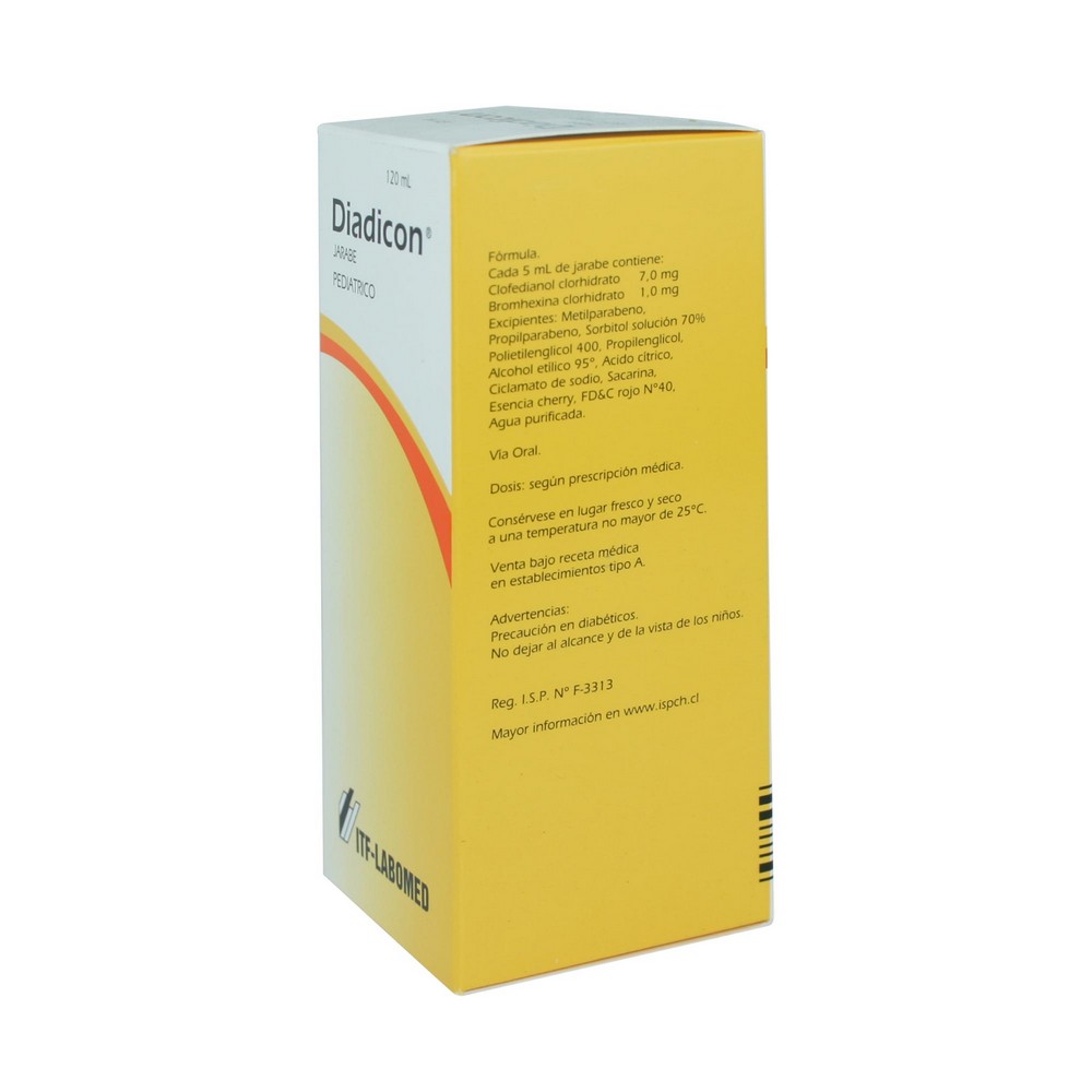 Diadicon Pediátrico Clofedianol 7 mg / 5 mL Jarabe 120 mL | Cruz Verde
