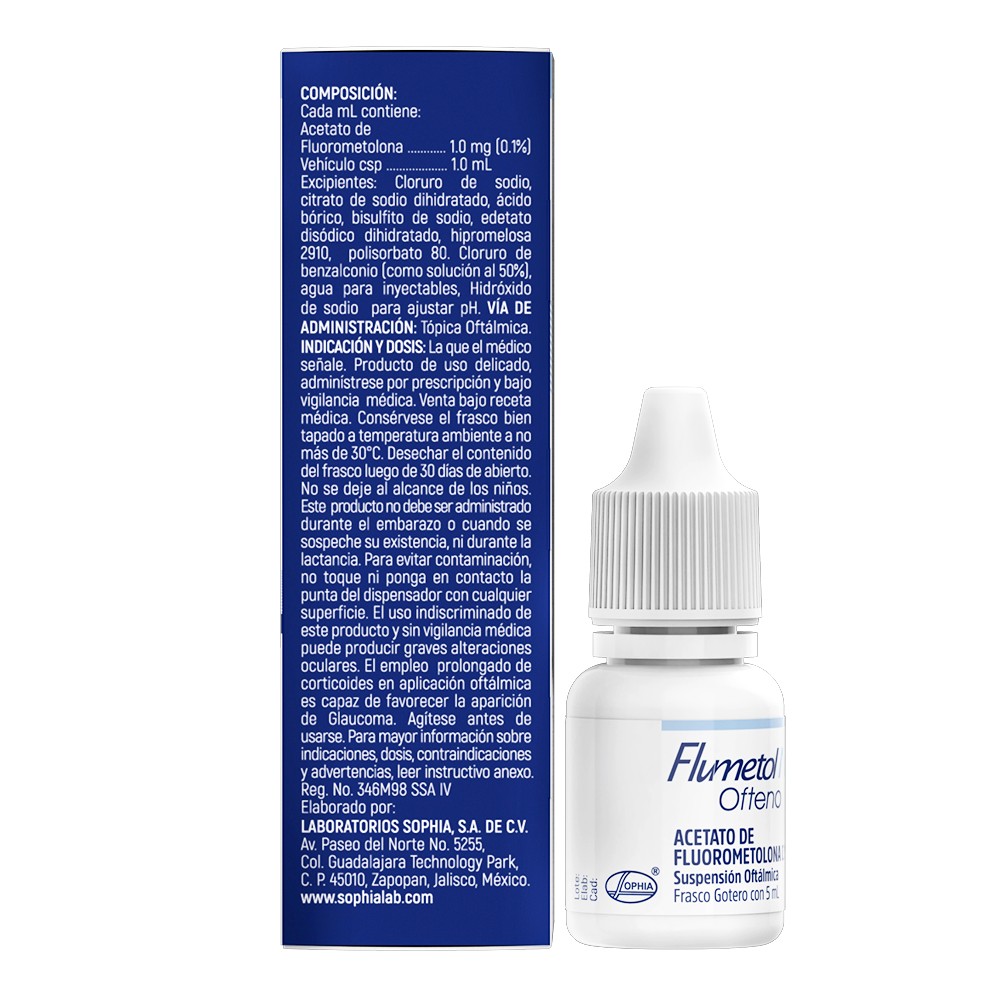 Flumetol NF 0,1% Supensión Oftálmica 5 ml | Cruz Verde
