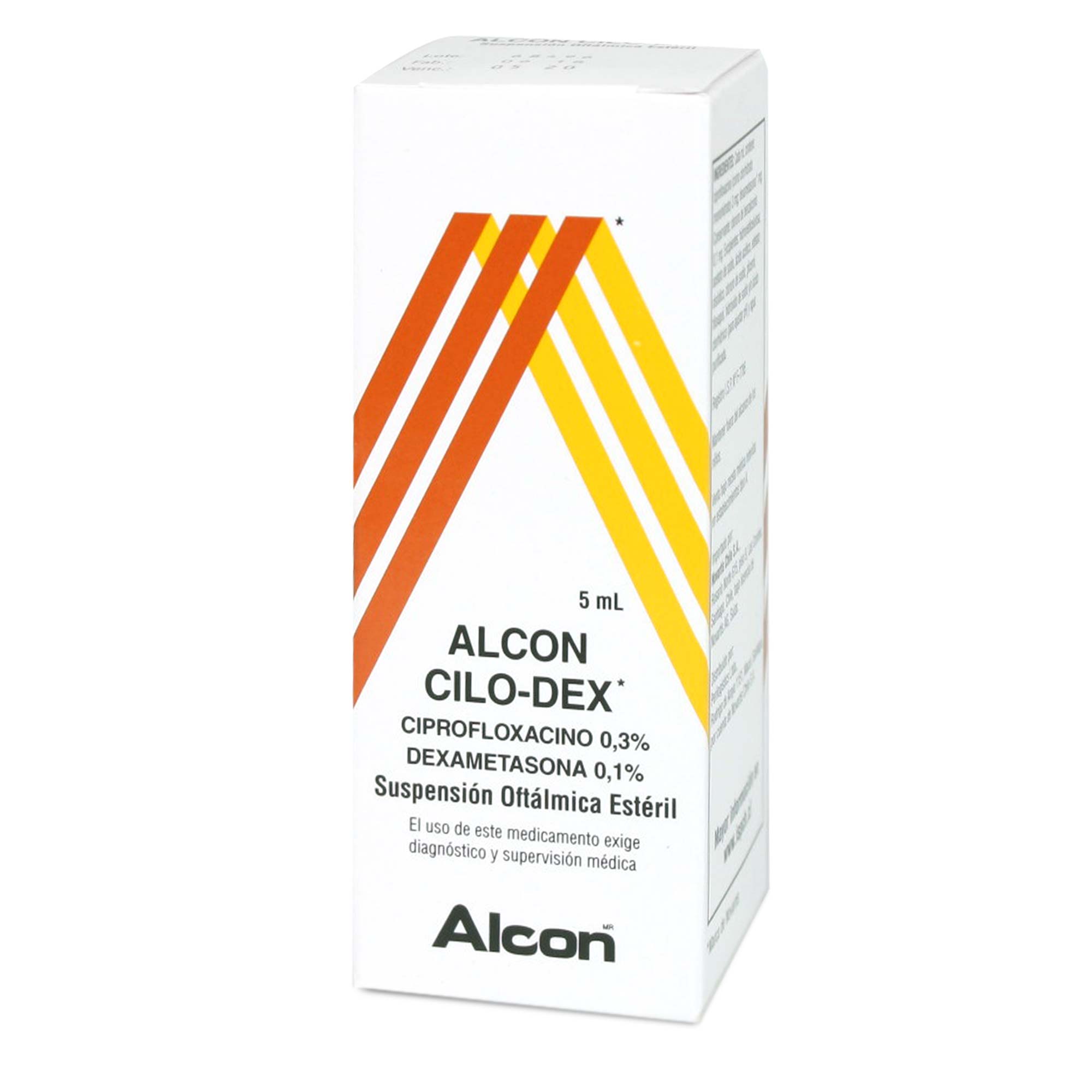 Cilodex Ciprofloxacino 0,1 % Solución Oftálmica 5 mL | Cruz Verde