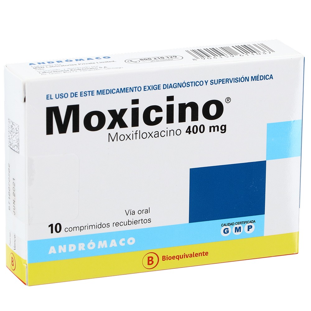 Moxicino Moxifloxacino 400 mg 10 Comprimidos | Cruz Verde