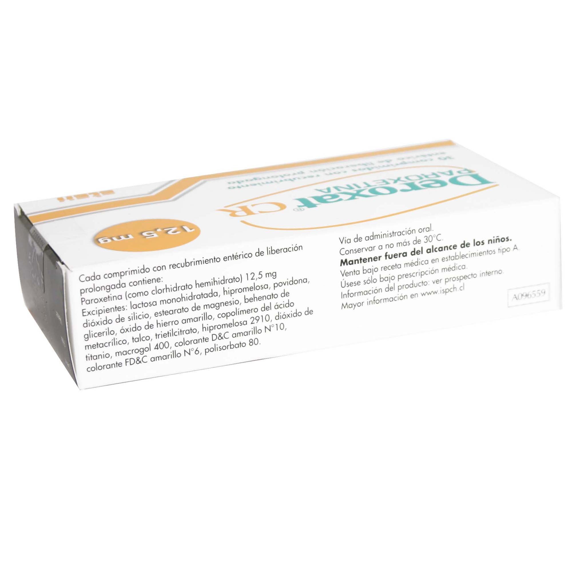 Deroxat CR Paroxetina 12,5 mg 30 Comprimidos Liberacion Prolongada ...