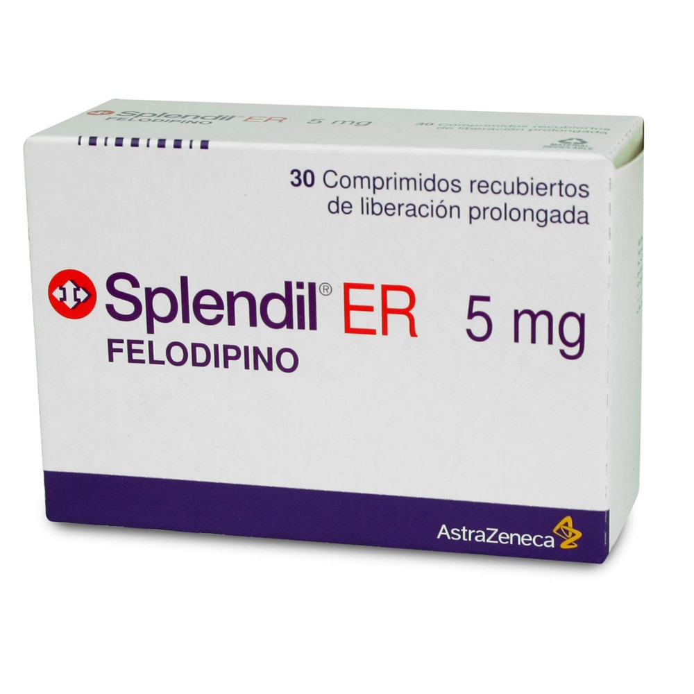Splendil ER Felodipino 5 mg 30 Comprimidos - FarmaCompara