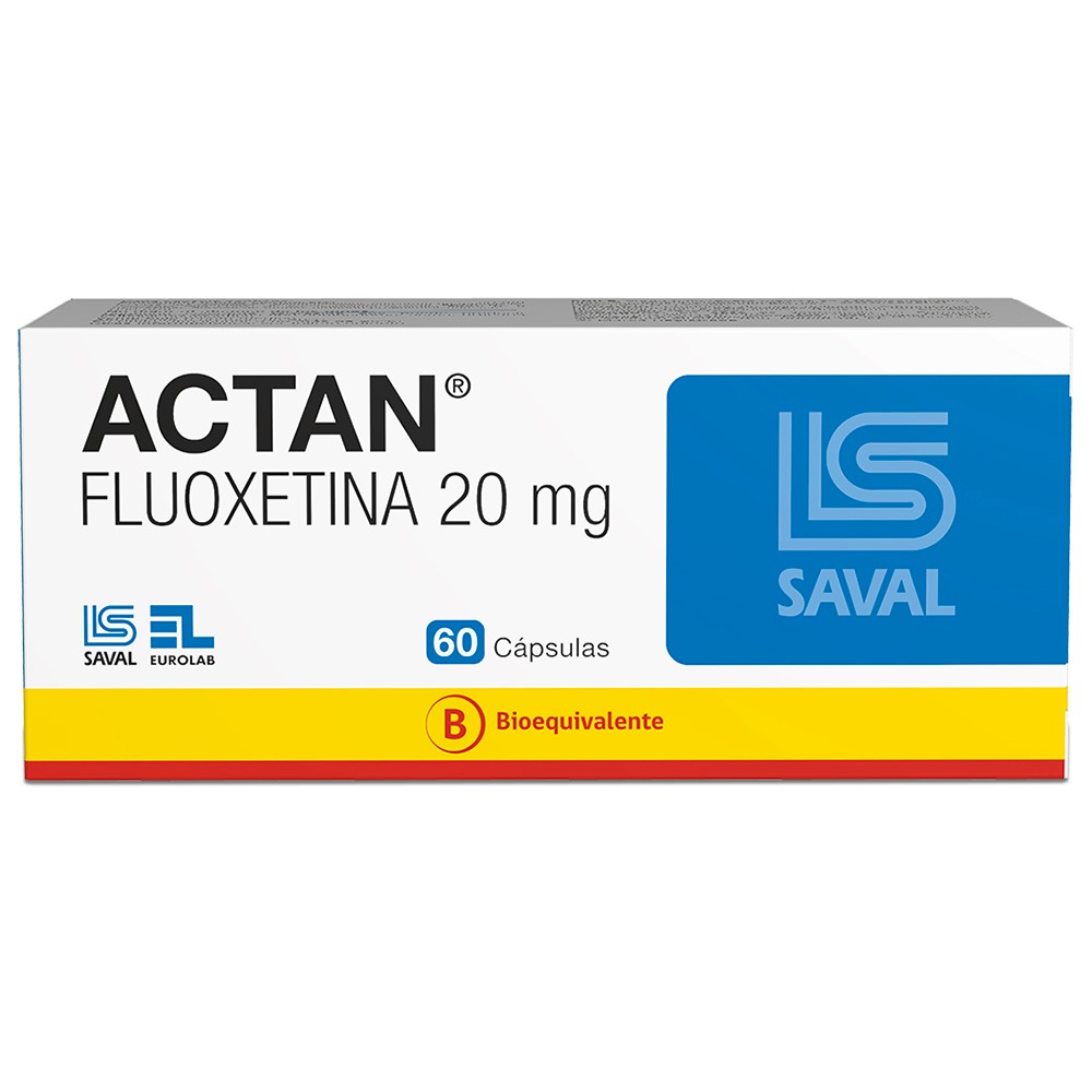 Actan Fluoxetina 20 mg 60 Cápsulas | Cruz Verde