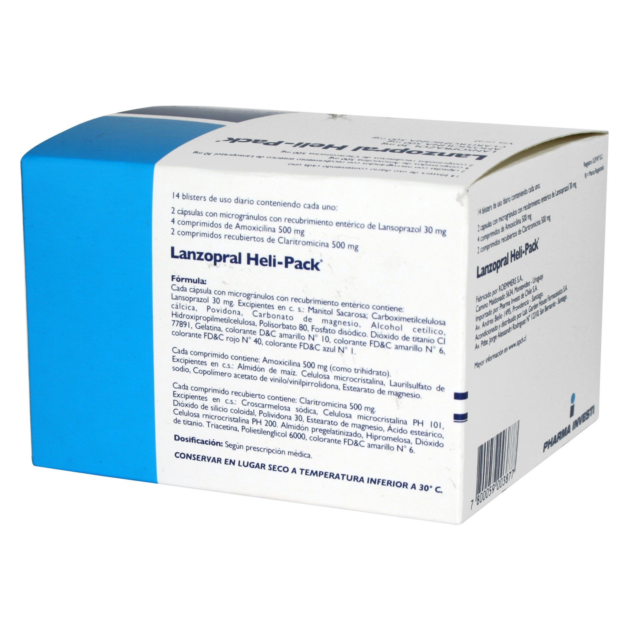 Lanzopral Heli-Pack Lansoprazol 30 mg Amoxcicilina 500 mg ...
