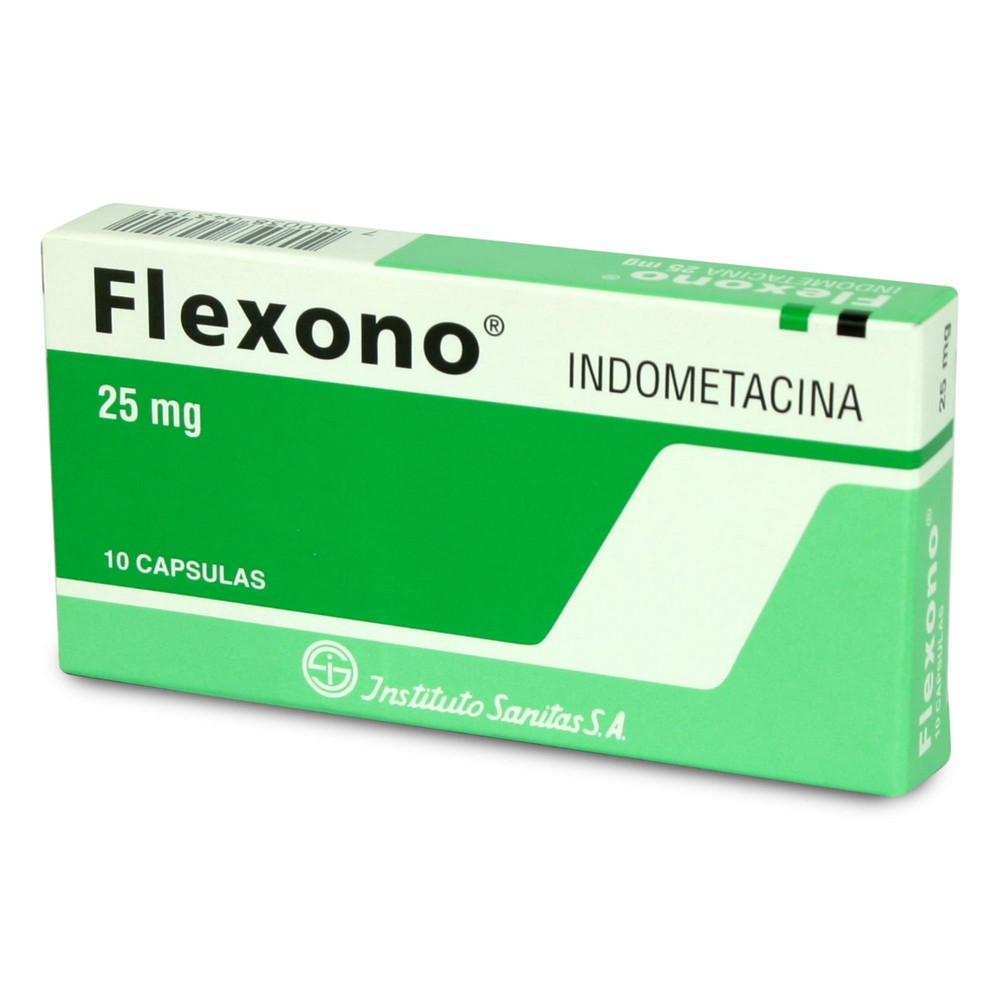 Flexono Indometacina 25 mg 10 Cápsulas | Cruz Verde