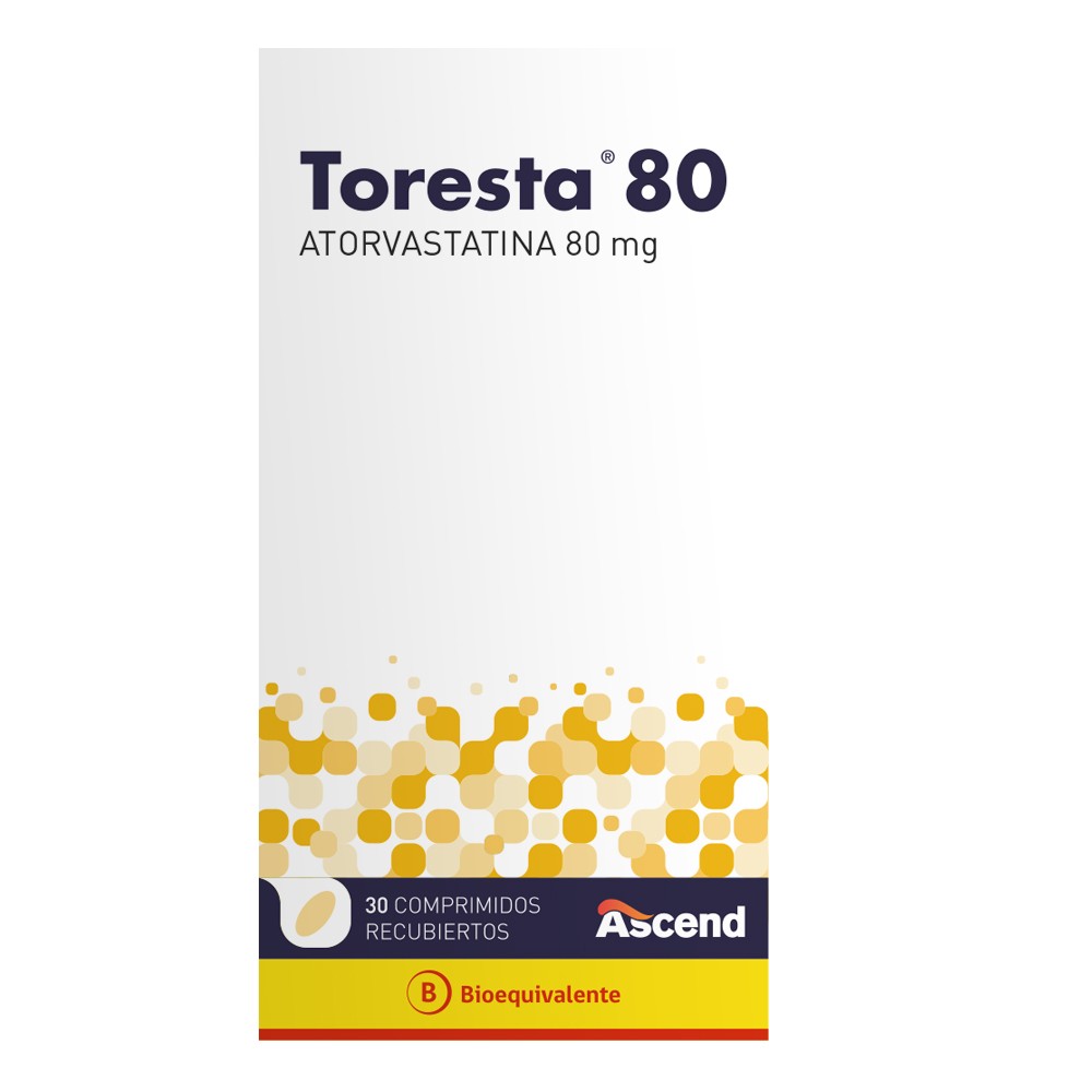 Toresta 80 Atorvastatina 80 mg 30 Comprimidos Recubiertos | Cruz Verde