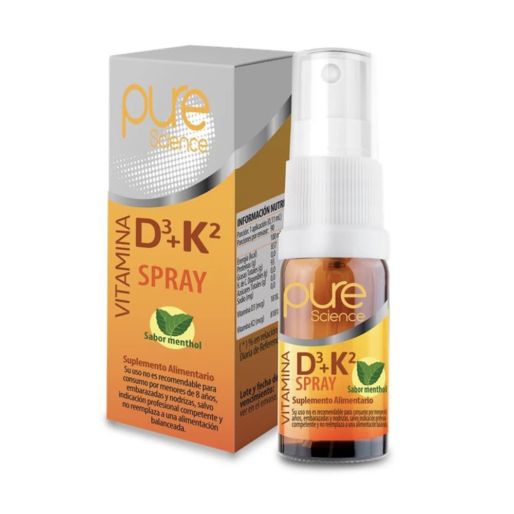 Pure Science Vitamina D3 + K2 Spray 10ml | Cruz Verde