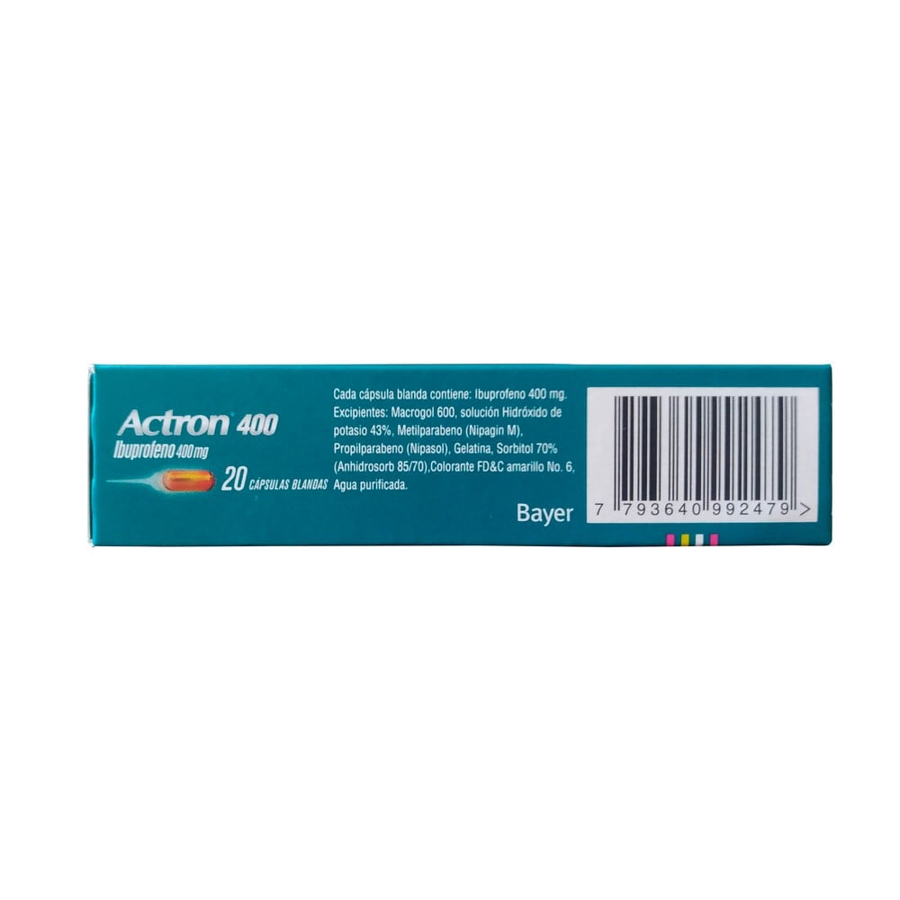 Actron Ibuprofeno 400 mg 20 Cápsulas Blandas | Cruz Verde