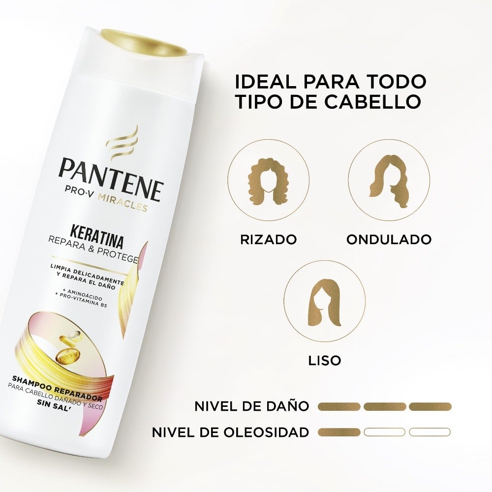 Shampoo sin sal Keratina con Pro Vitamina B5 300 ml | Cruz Verde
