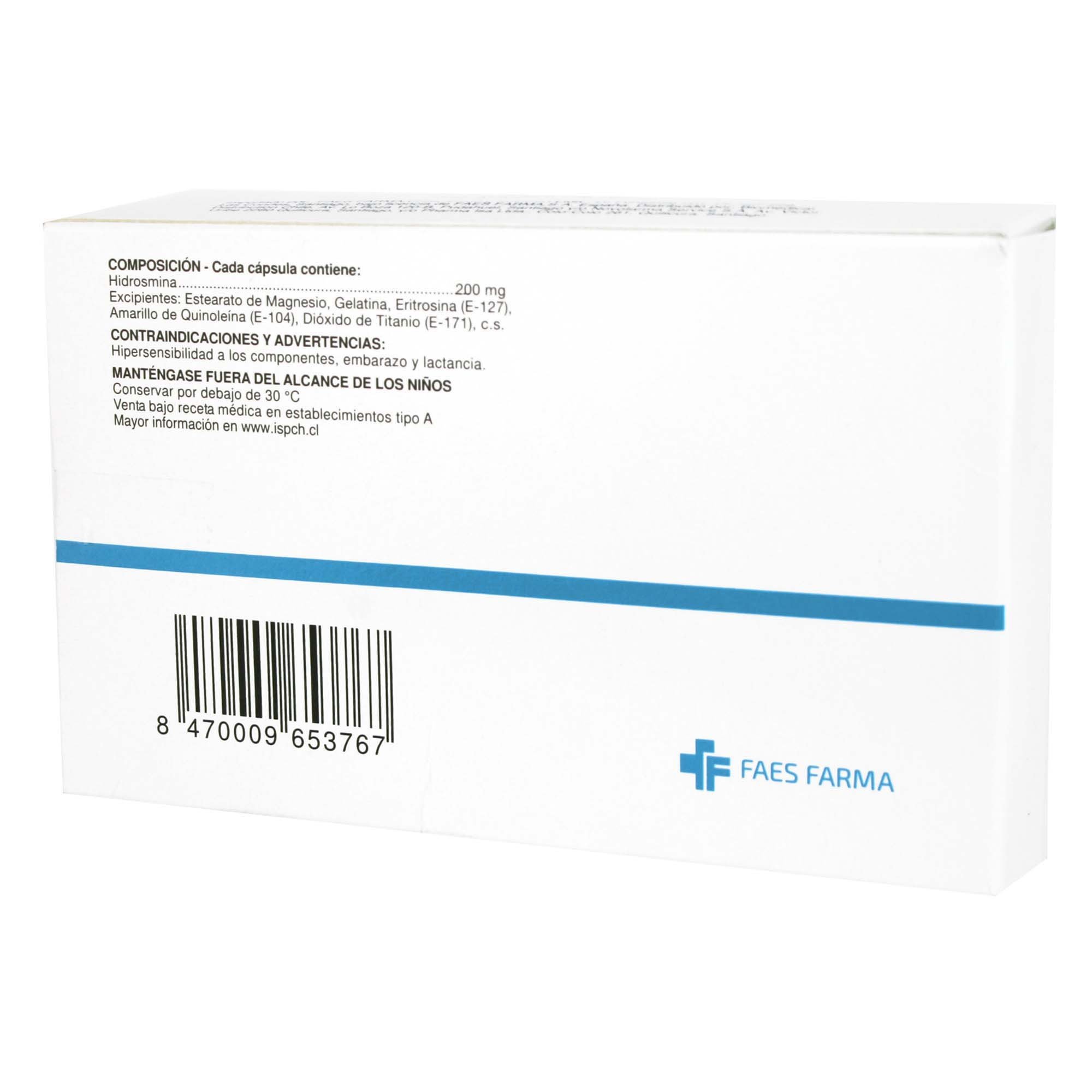 Venosmil Hidrosmina 200 mg 60 Cápsulas | Cruz Verde