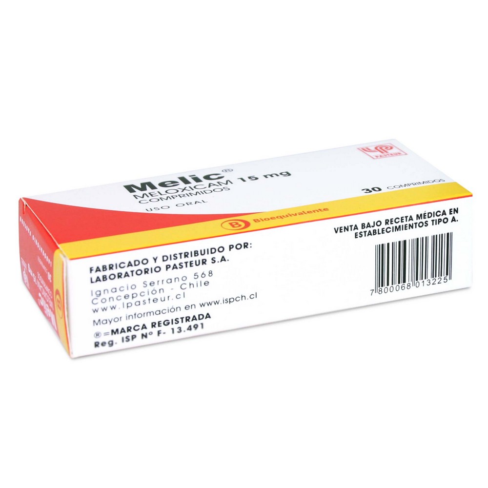 Melic Meloxicam 15 mg 30 Comprimidos | Cruz Verde