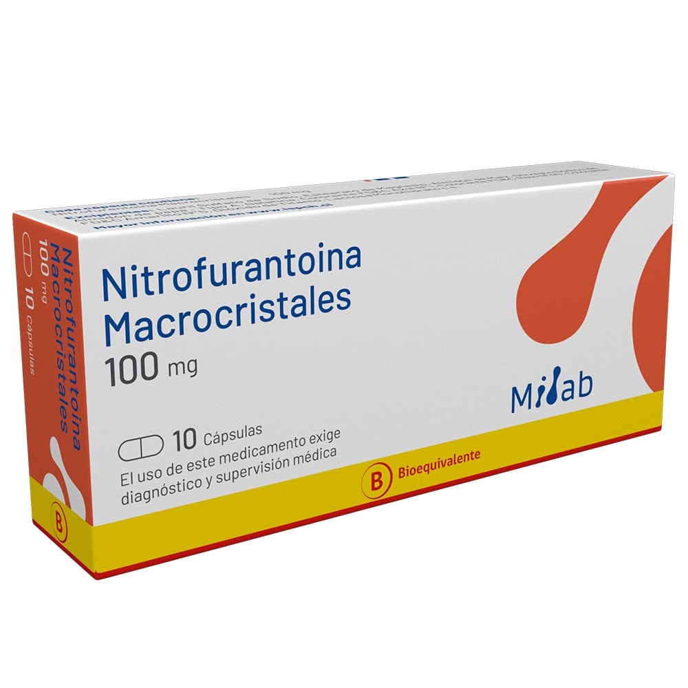 Nitrofurantoina (B) 100mg 10 Cápsulas - FarmaCompara
