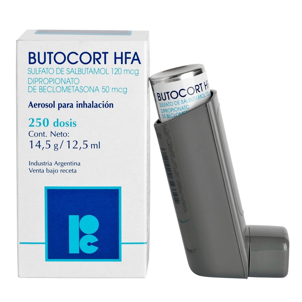 Butocort HFA Beclometasona 50 mcg Inhalador Bucal 250 Dosis | Cruz Verde