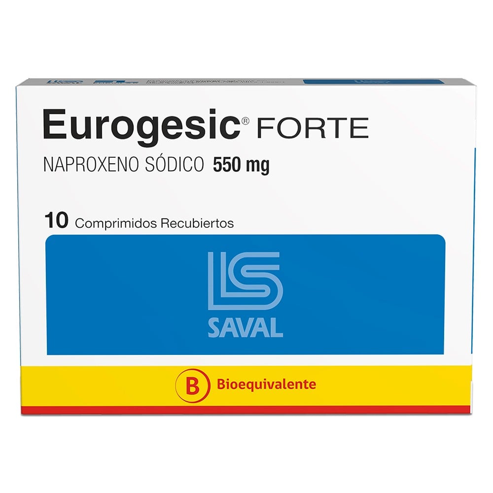 Eurogesic Forte (B) Naproxeno 550mg 10 Comprimidos Recubiertos ...