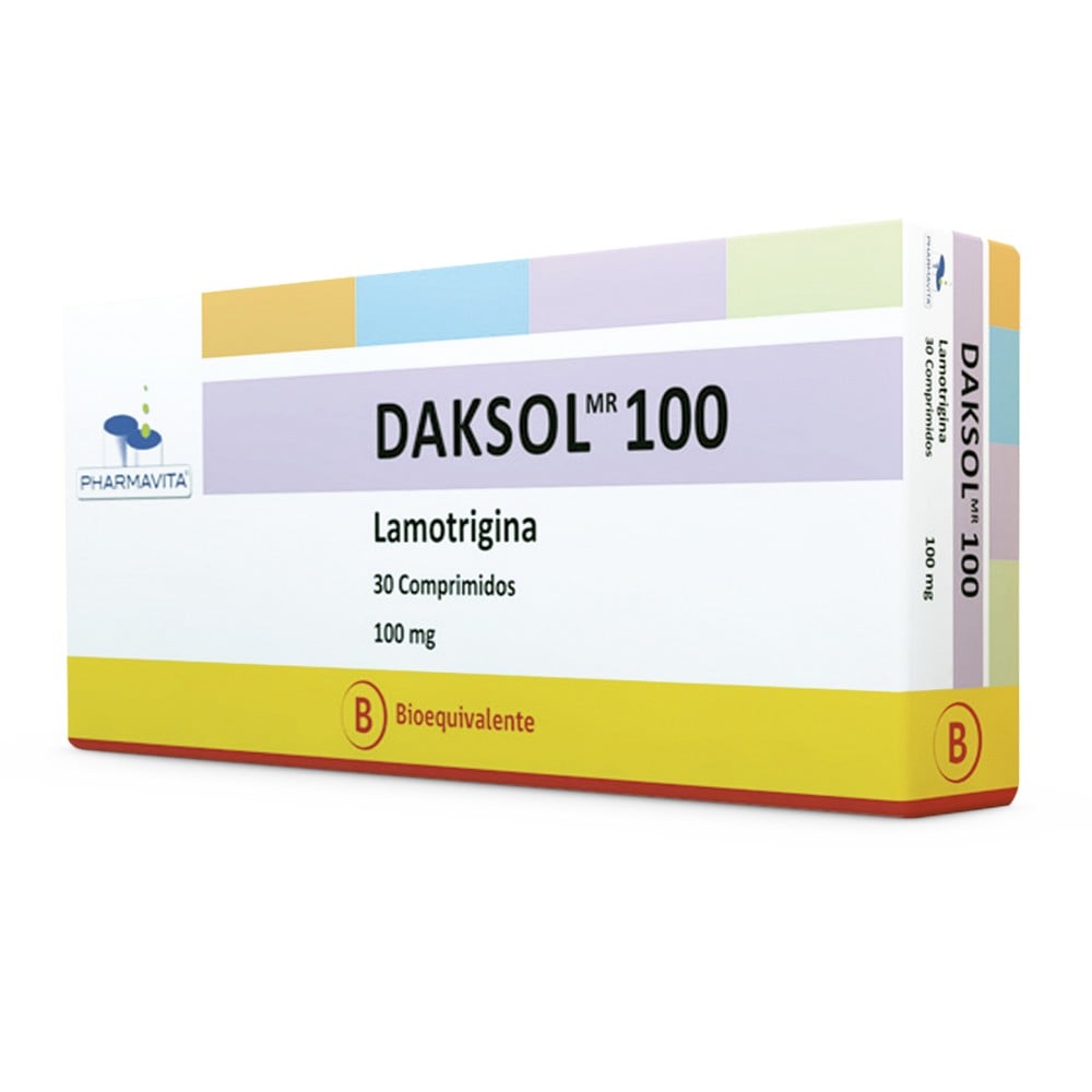 Daksol Lamotrigina 100 mg 28 Comprimidos | Cruz Verde