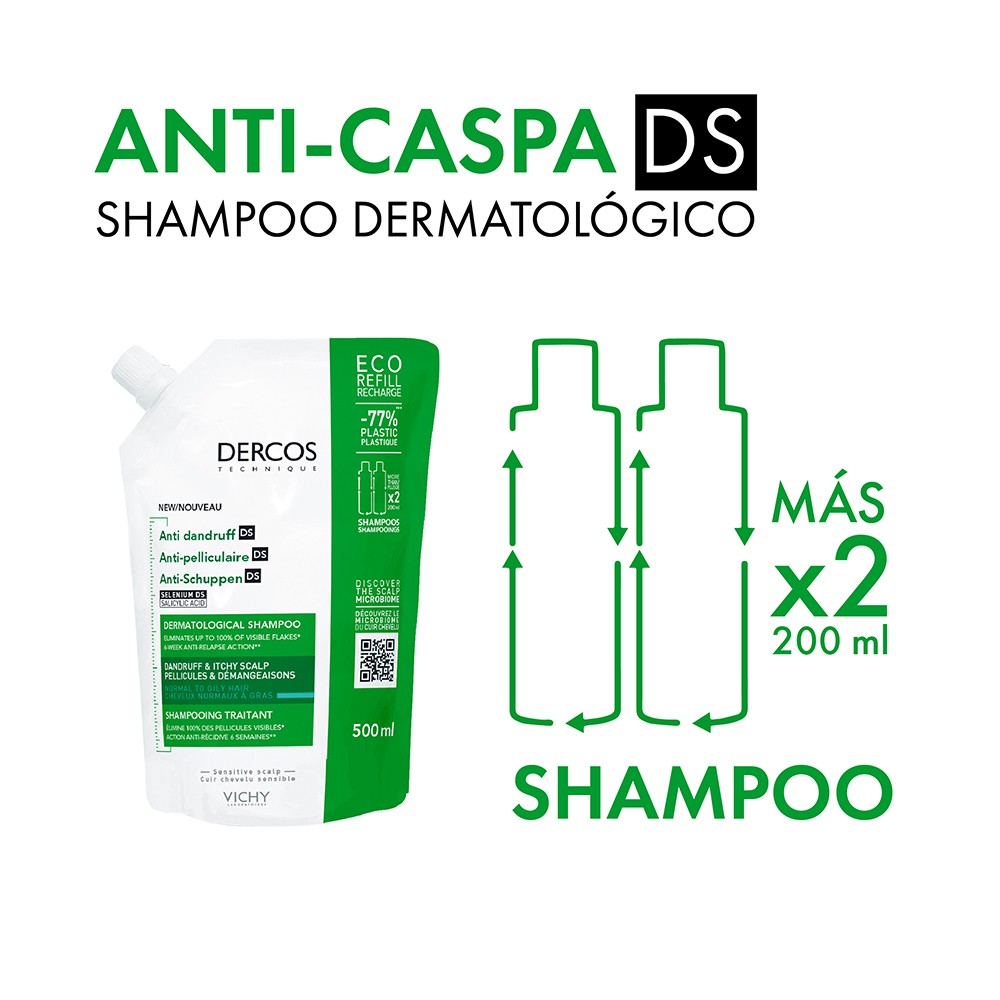 Dercos Anti-Caspa DS ECO-Refill 500ml | Cruz Verde