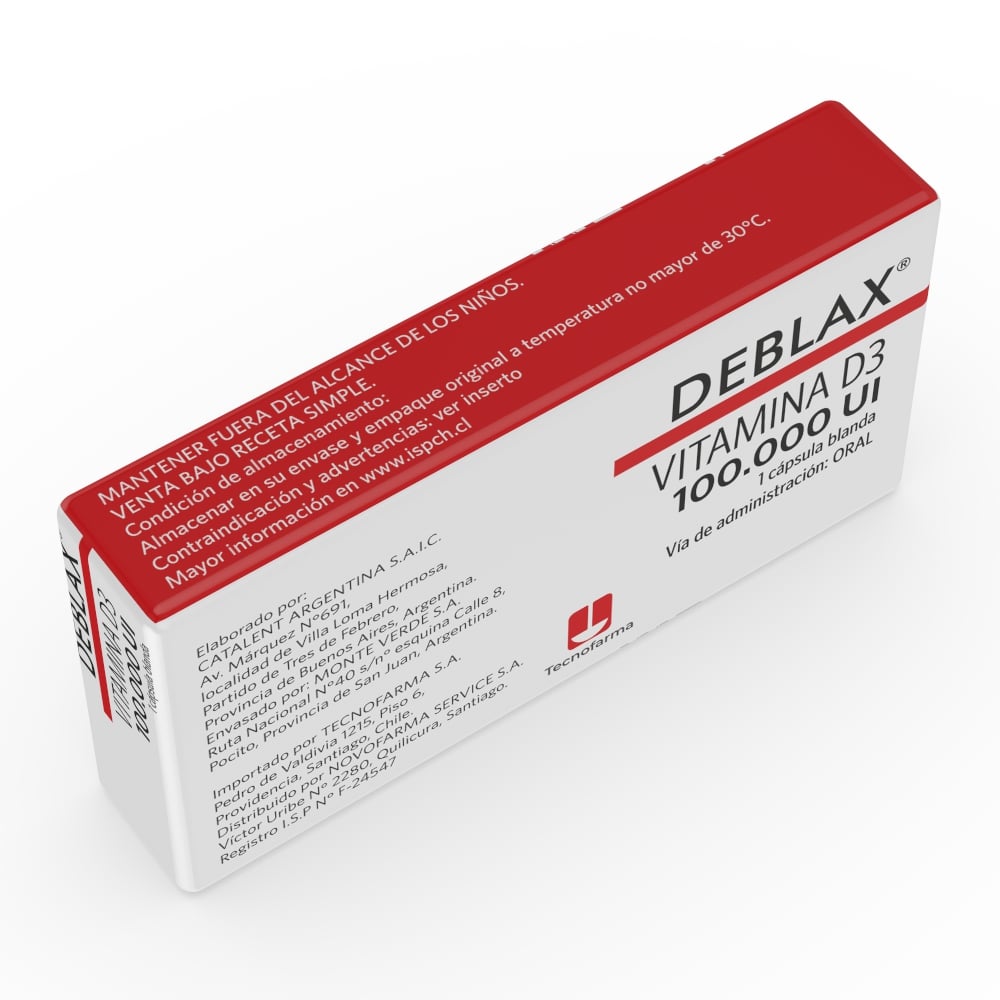 Deblax Vitamina D3 100.000Ui 1 Cápsula Blanda | Cruz Verde
