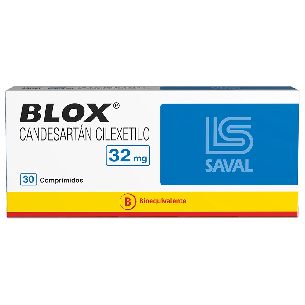 Blox Candesartán cilexetilo 32 mg 30 comprimidos | Farmacias Cruz Verde
