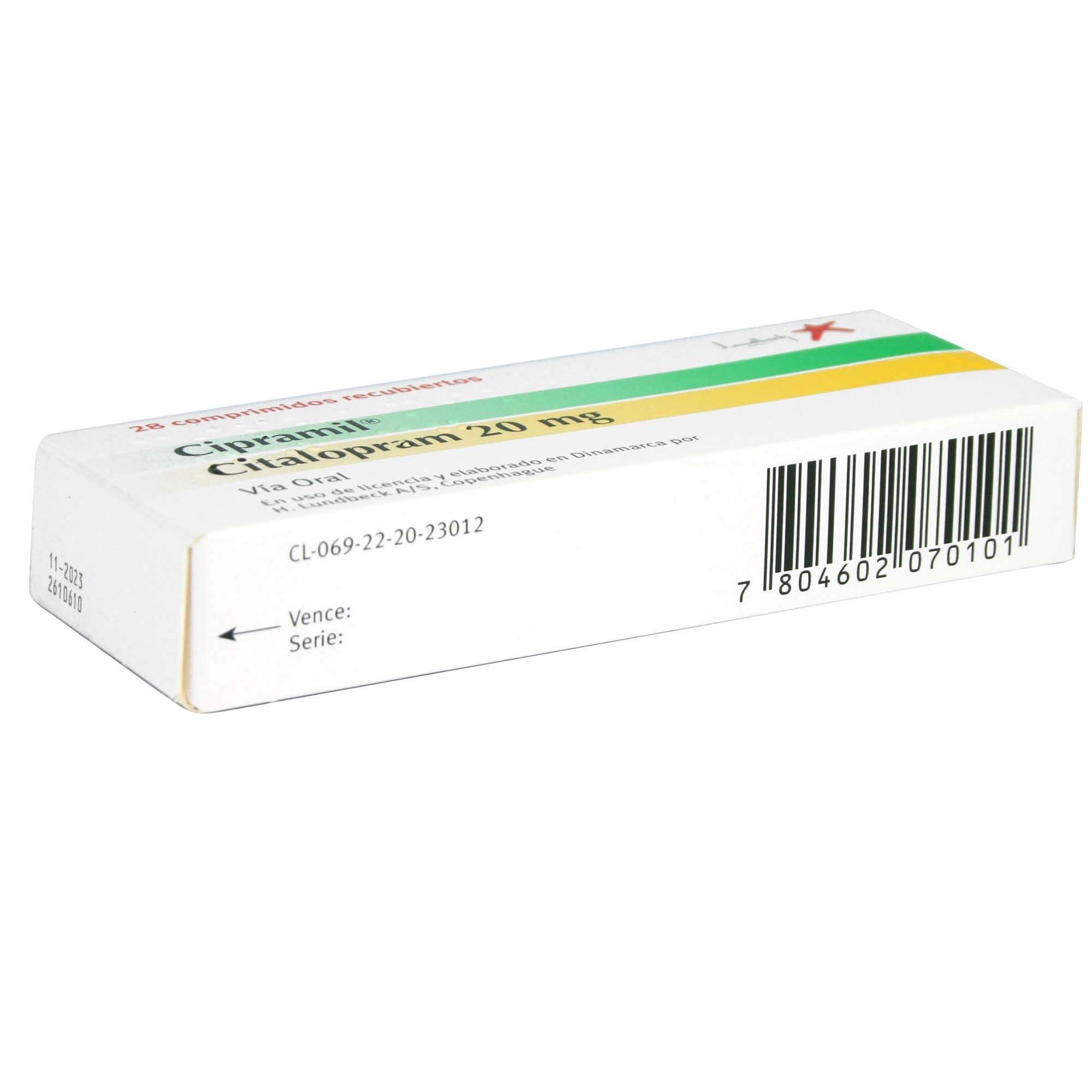 Cipramil Citalopram 20 mg 28 Comprimidos Ranurados | Cruz Verde