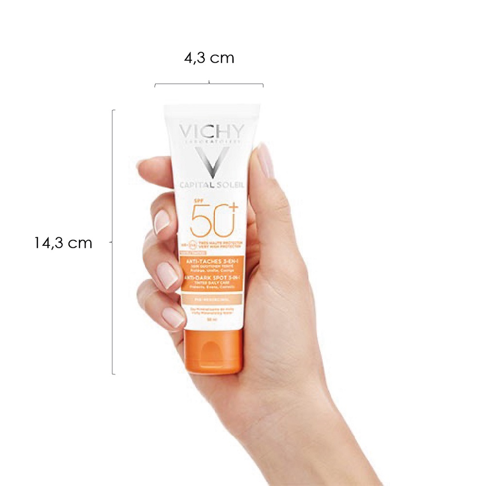 Protector Solar Rostro Capital Soleil Antimanchas 3 en 1 FPS 50+ 50 ml ...