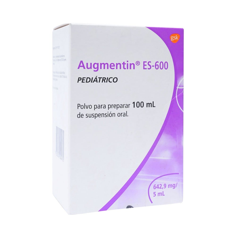 Augmentin ES-600 Pedriátrico Amoxicilina 600 mg Acido Clavulánico 42,9 ...