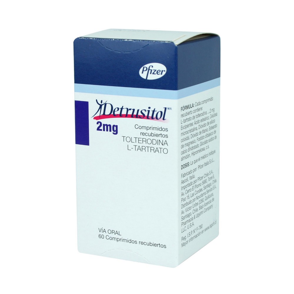 Detrusitol Tolterodina 2 mg 60 Comprimidos | Cruz Verde