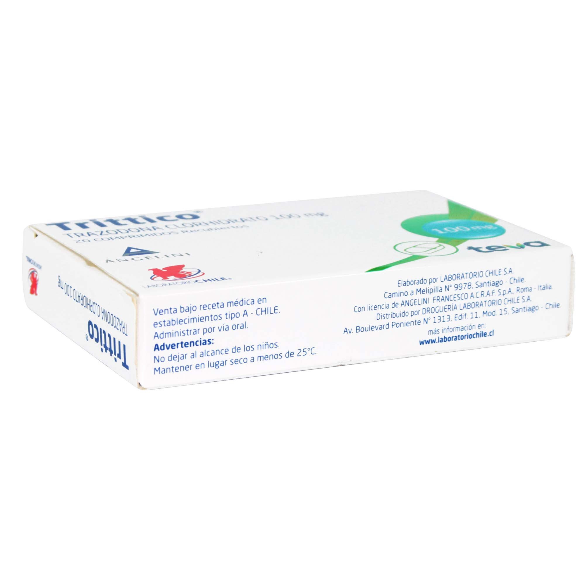Trittico Trazodona 100 mg 20 Comprimidos | Cruz Verde