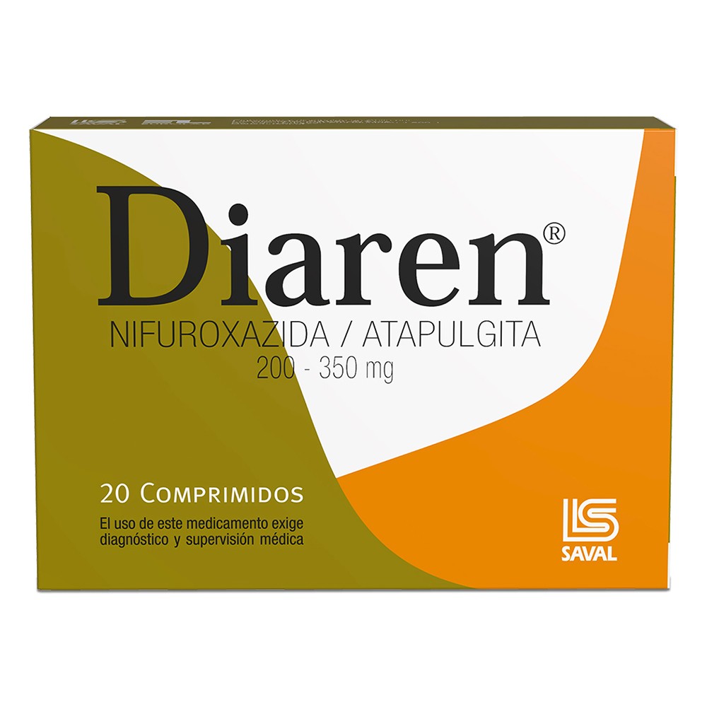 Diaren Nifuroxazida 200 mg 20 Comprimidos | Cruz Verde