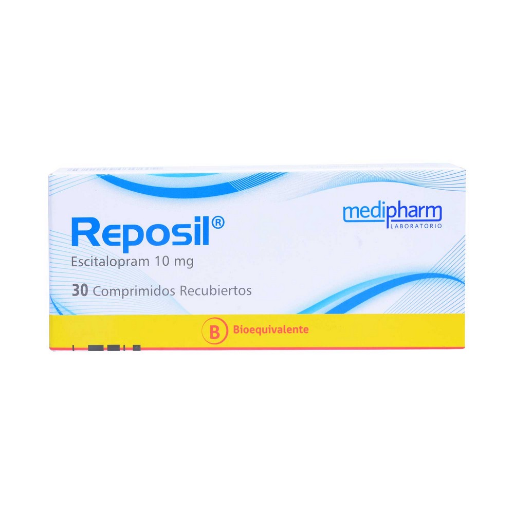 Reposil Escitalopram 10 mg 30 Comprimidos | Cruz Verde