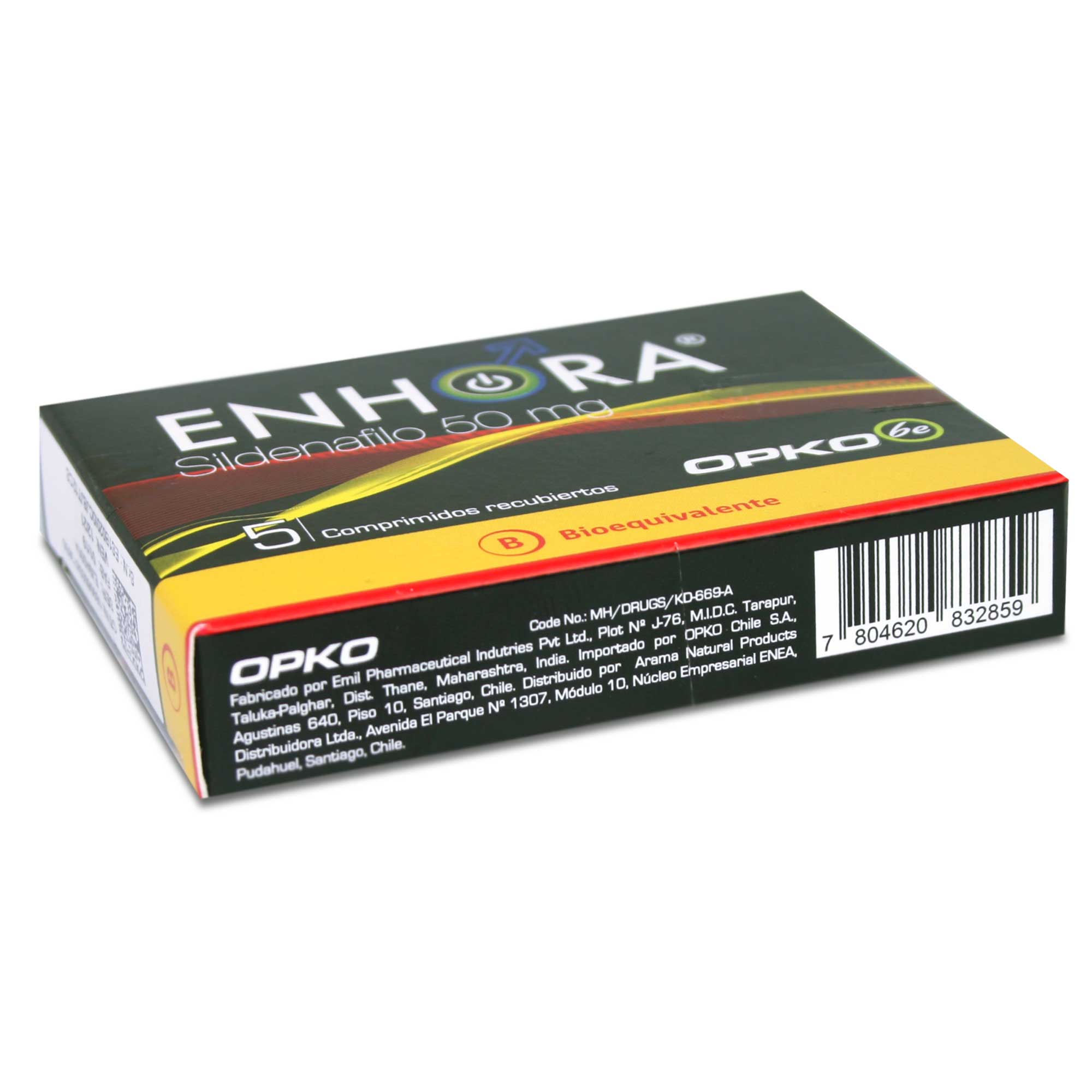 Enhora Sildenafil 50 mg 5 Comprimidos | Cruz Verde