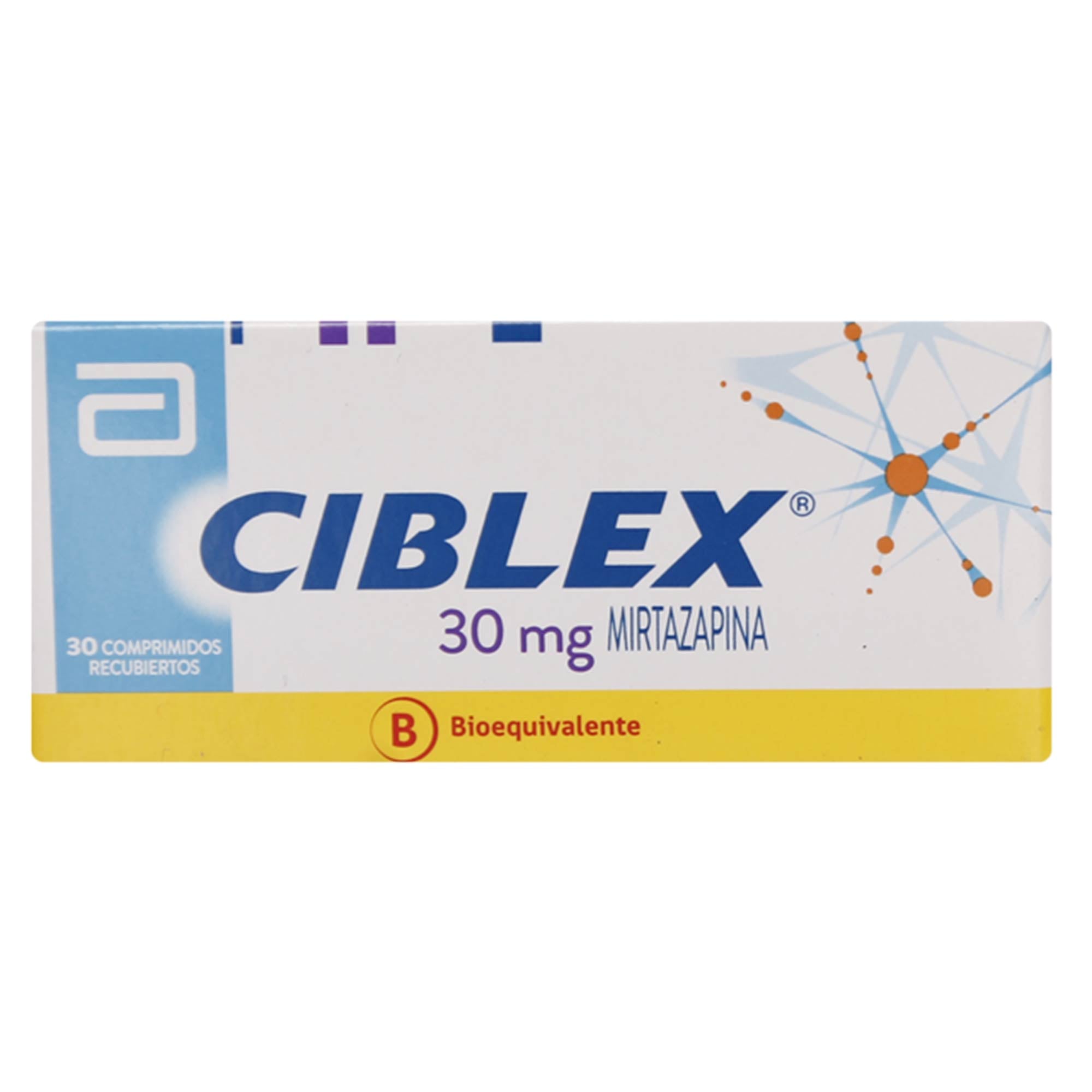 Ciblex Mirtazapina 30 mg 30 Comprimidos Recubierto | Cruz Verde