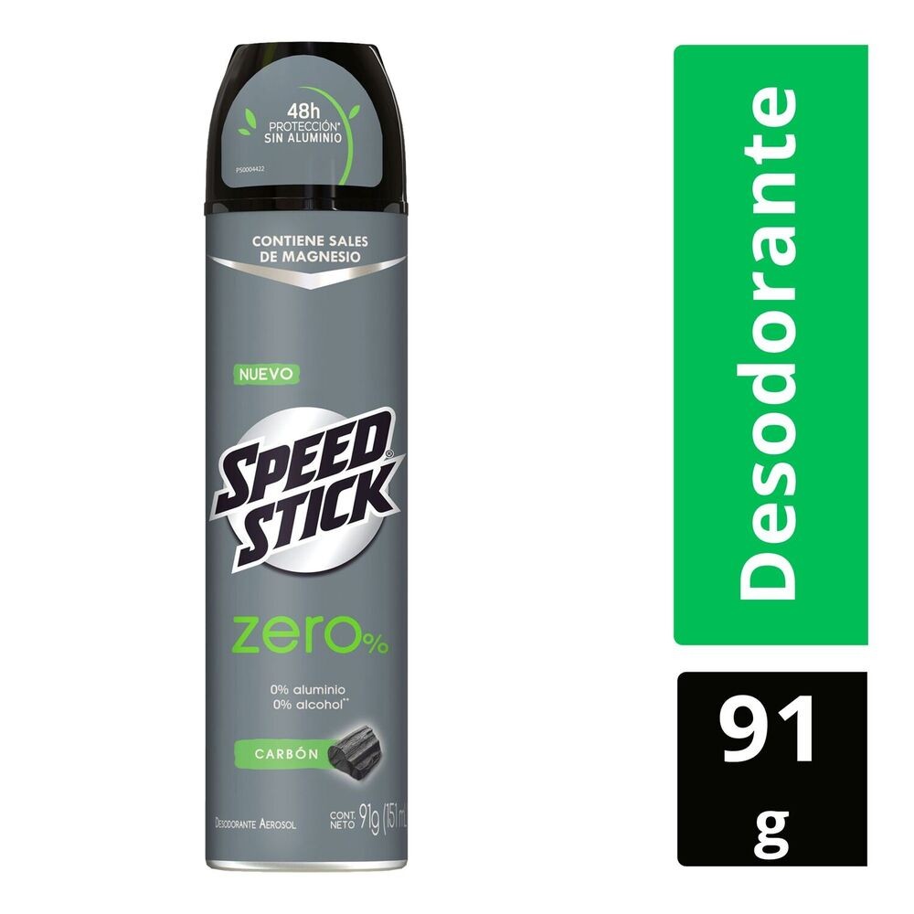 Desodorante en spray zero% carbón 91g | Cruz Verde
