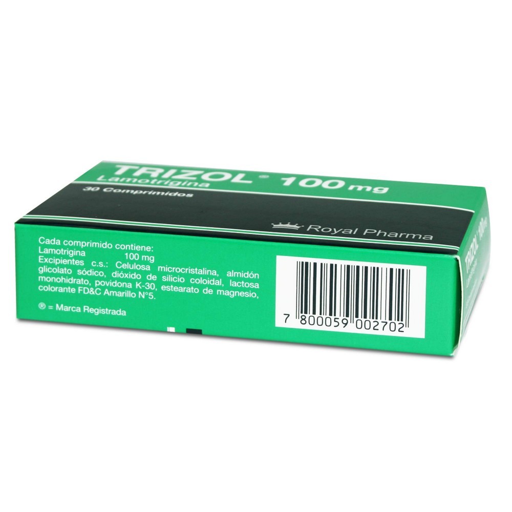Trizol Lamotrigina 100 mg 30 Comprimidos | Cruz Verde