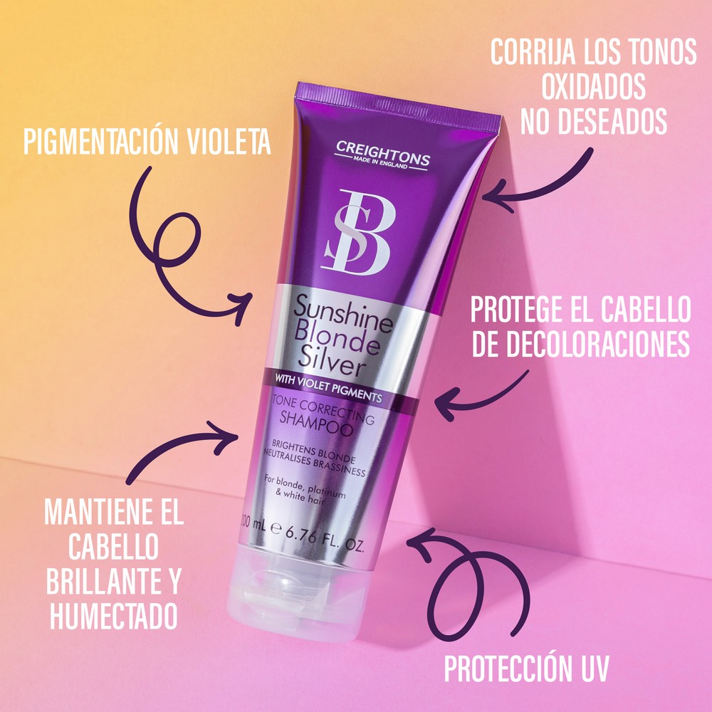 Shampoo corrector de tono Sunshine Blonde Silver 200 mL | Cruz Verde