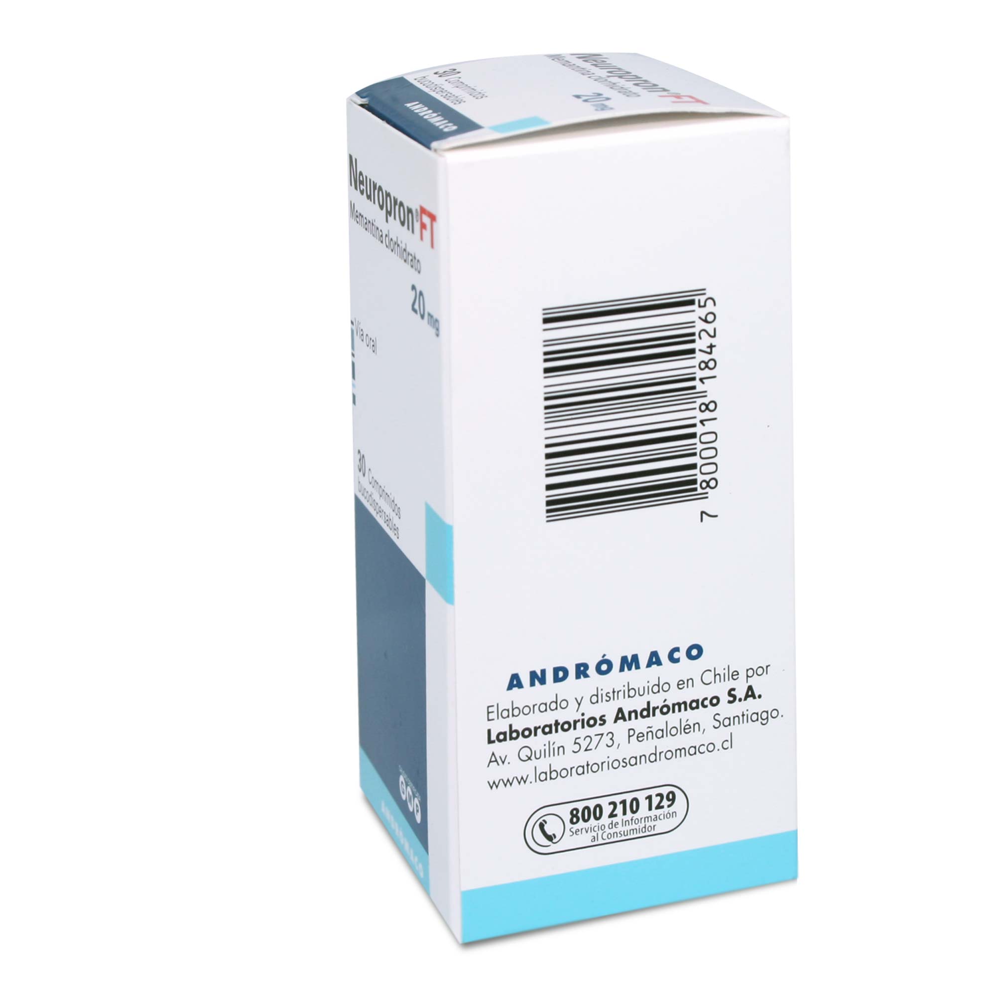 Neuropron FT Memantina 20 mg 30 Comprimidos | Cruz Verde