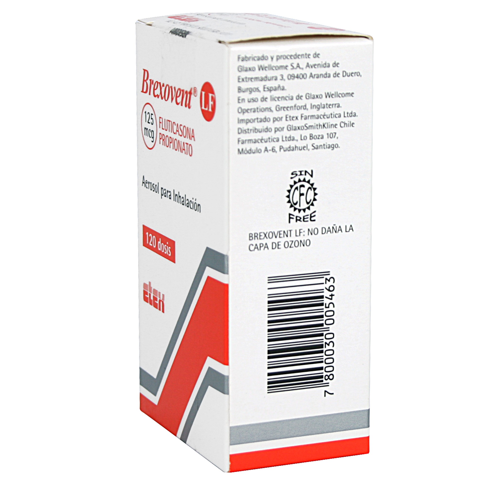 Brexovent Lf Fluticasona Propionato 125 mcg/DS Inhalador Bucal 120 ...