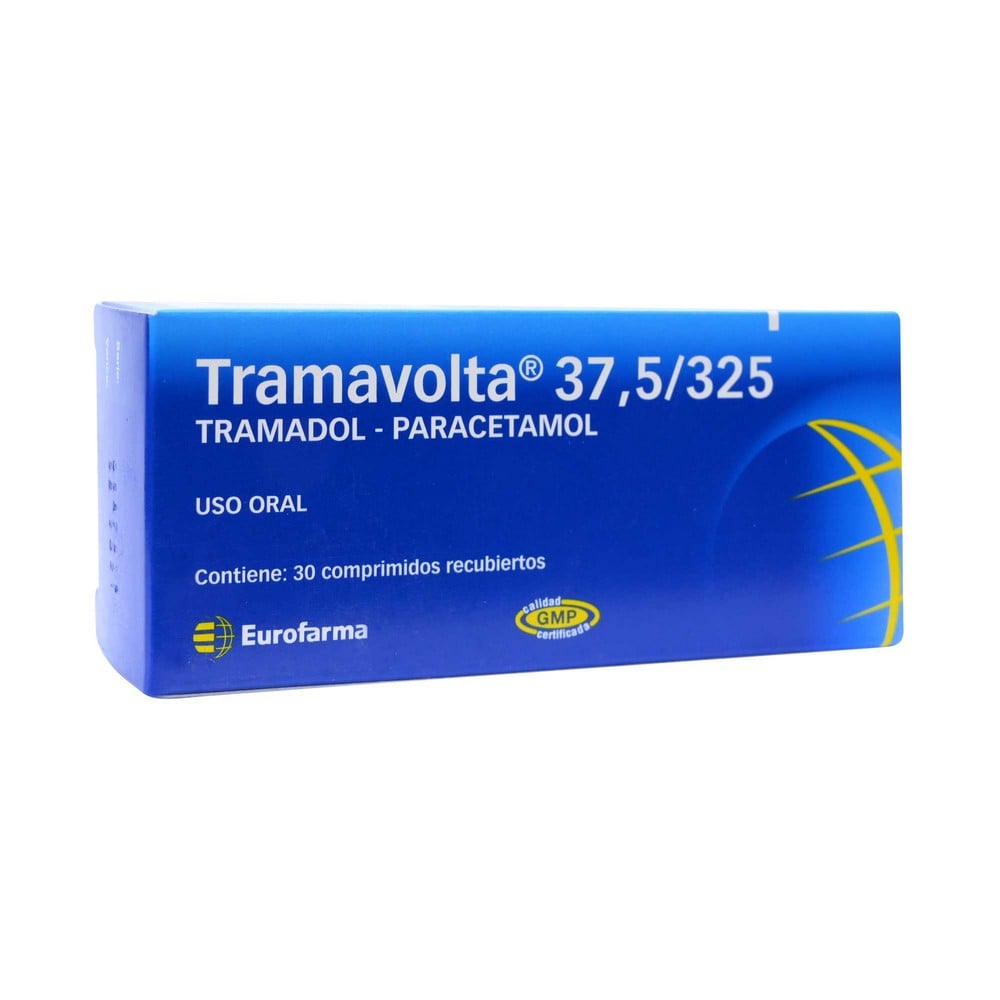 Tramavolta 37,5/325 Tramadol 37,5 mg 30 Comprimidos | Cruz Verde