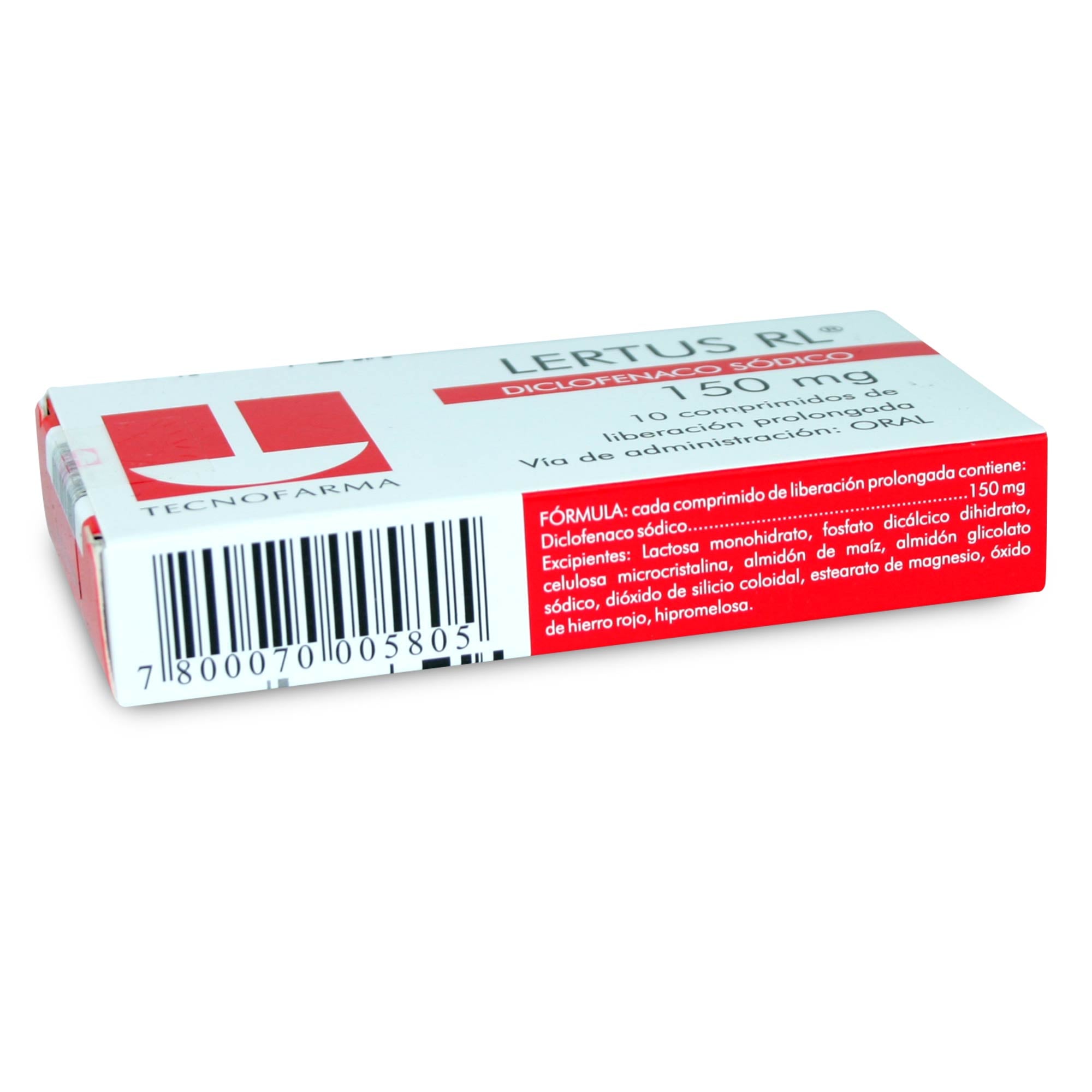 Lertus RL Diclofenaco Sodico 150 mg 10 Comprimidos de Liberación ...