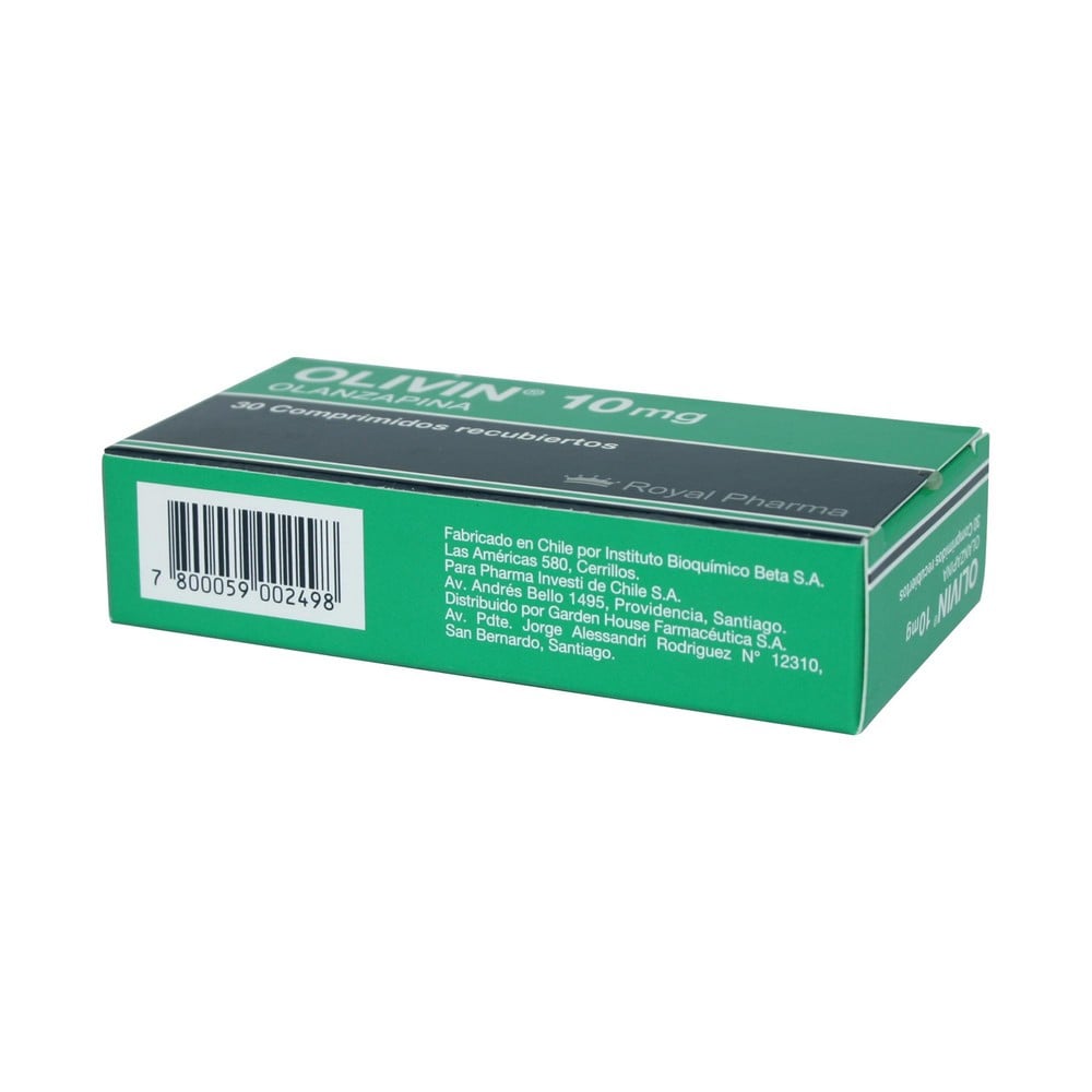 Olivin Olanzapina 10 mg 30 Comprimidos | Cruz Verde