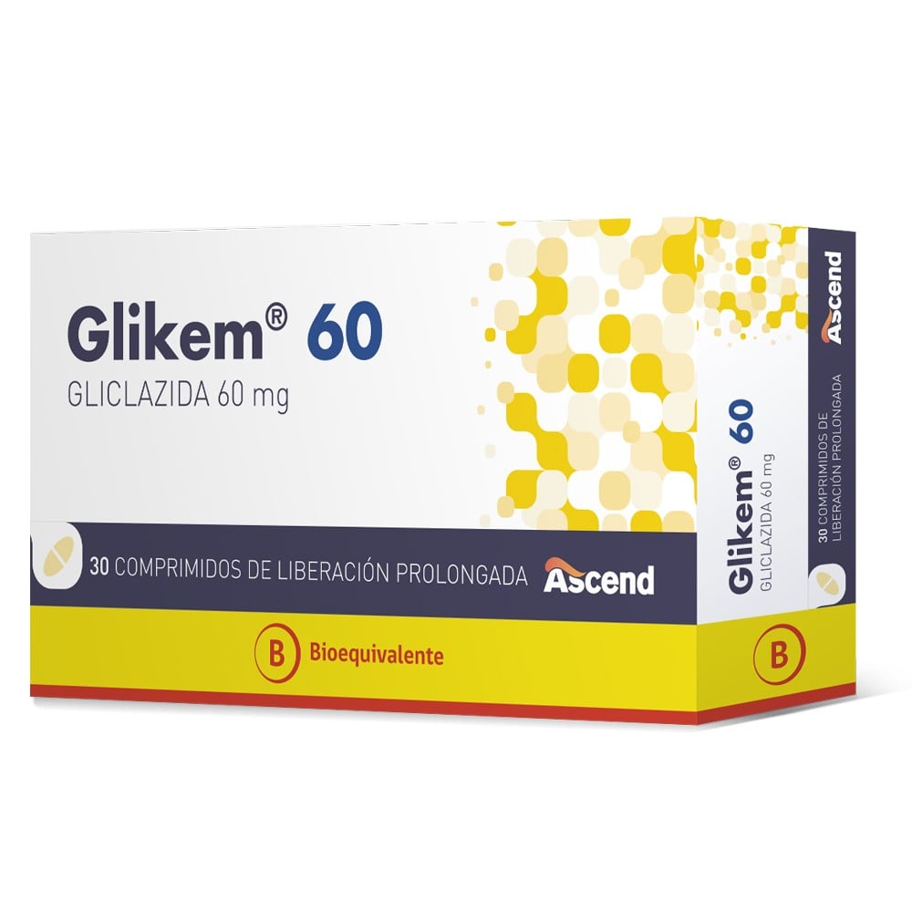 Glikem Gliclazida 60 mg 30 Comprimidos | Cruz Verde