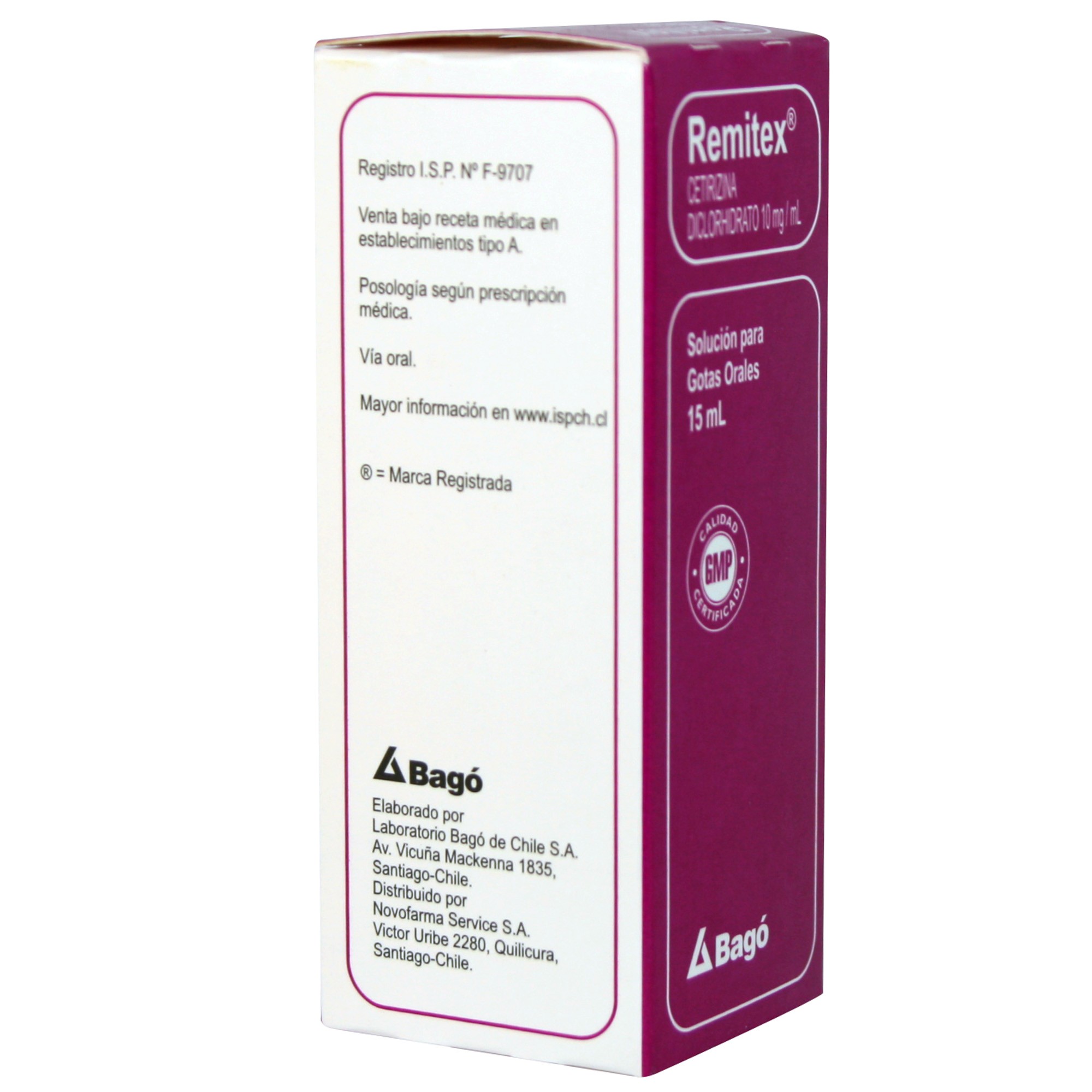 Remitex Cetirizina 10 mg/ml Gotas 15 mL | Cruz Verde