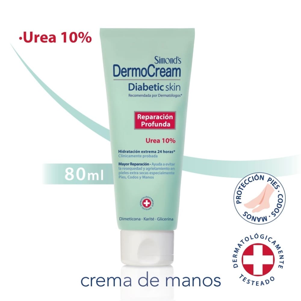 Crema de Manos Diabetic Skin Úrea 10% 80 ml | Cruz Verde